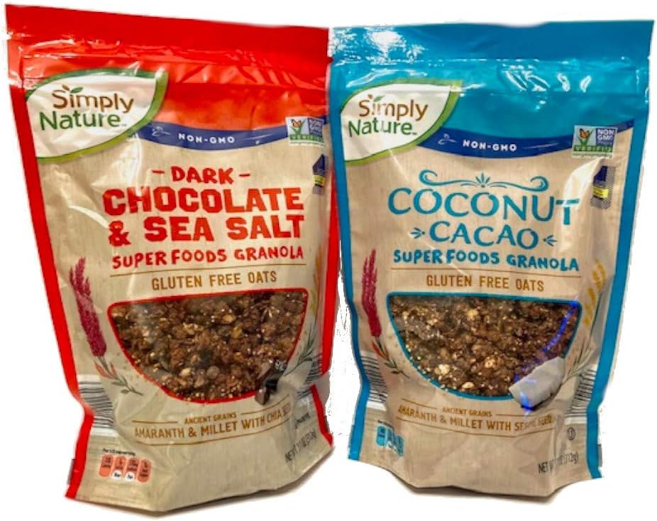 Amazon.com: Simply Nature Super Foods Granola Combo Pack (Pack of 2 x ...