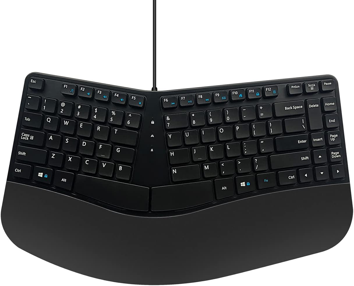 MCSaite Wired USB Compact Ergonomic Keyboard - Split Keyboard with ...