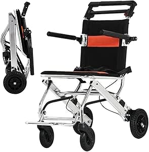 Amazon.com: BybAgs Ultralight Home Portable Transport Wheelchair Travel ...