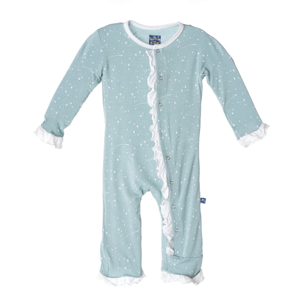 Amazon.com: Kickee Pants Little Girls Ruffle Onepiece Coverall Romper ...