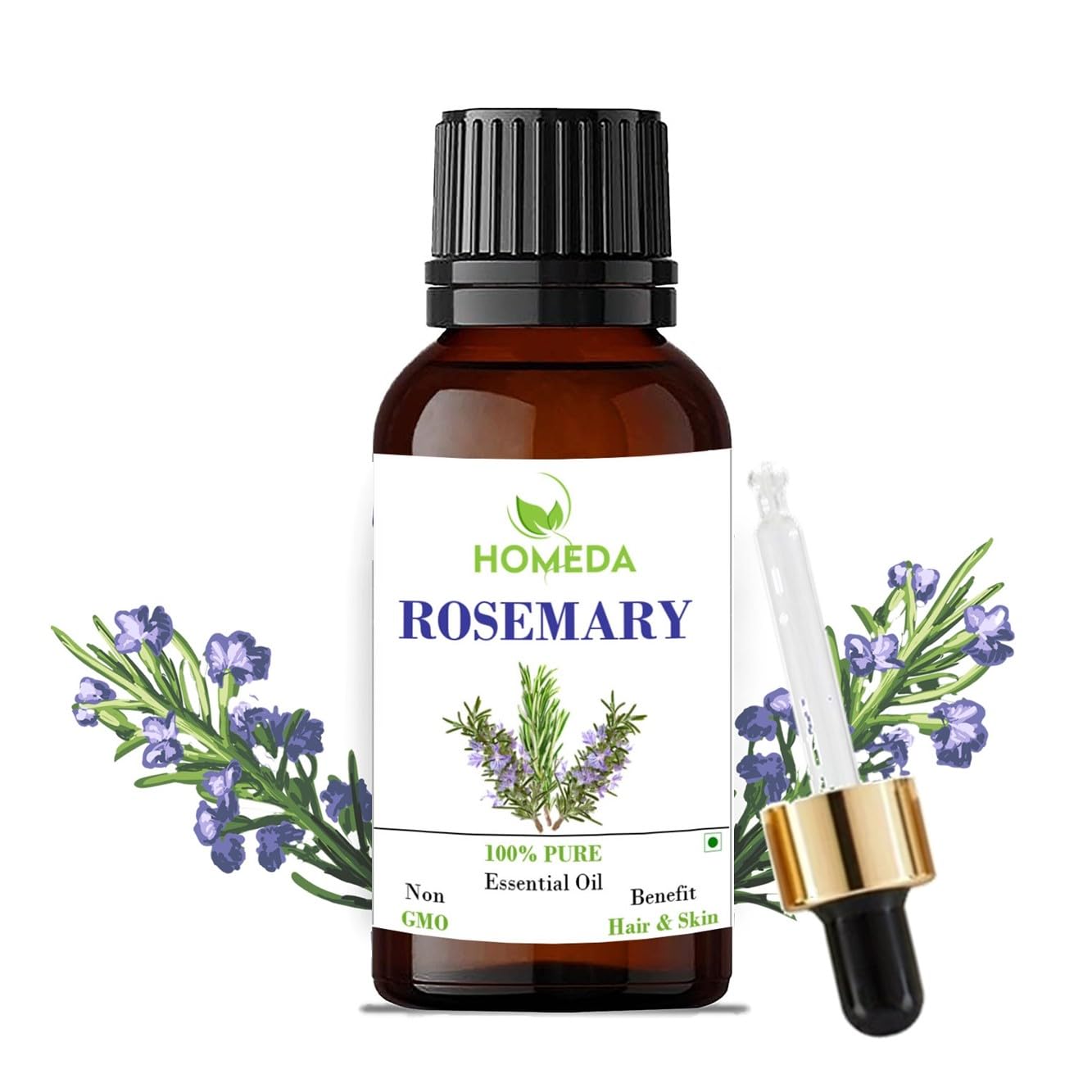 Homeda Rosemary Essential Oil for Hair Growth (15 ML) Pure Rosemerry ...