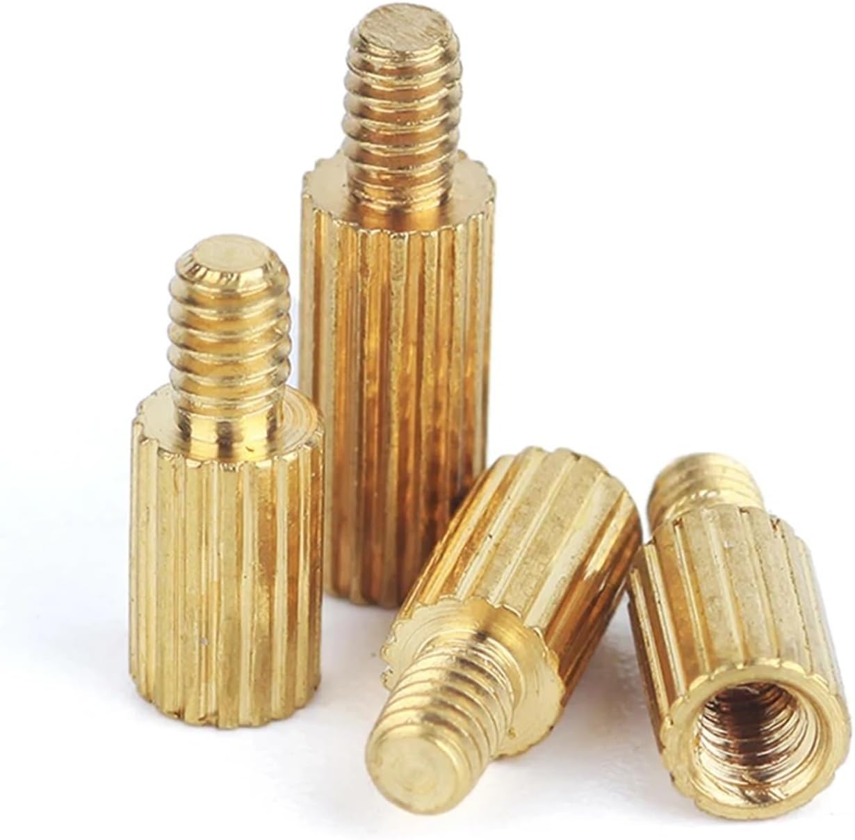 TULDYS M2 Brass Male Female Standoff Pillar Round Knurled Threaded ...