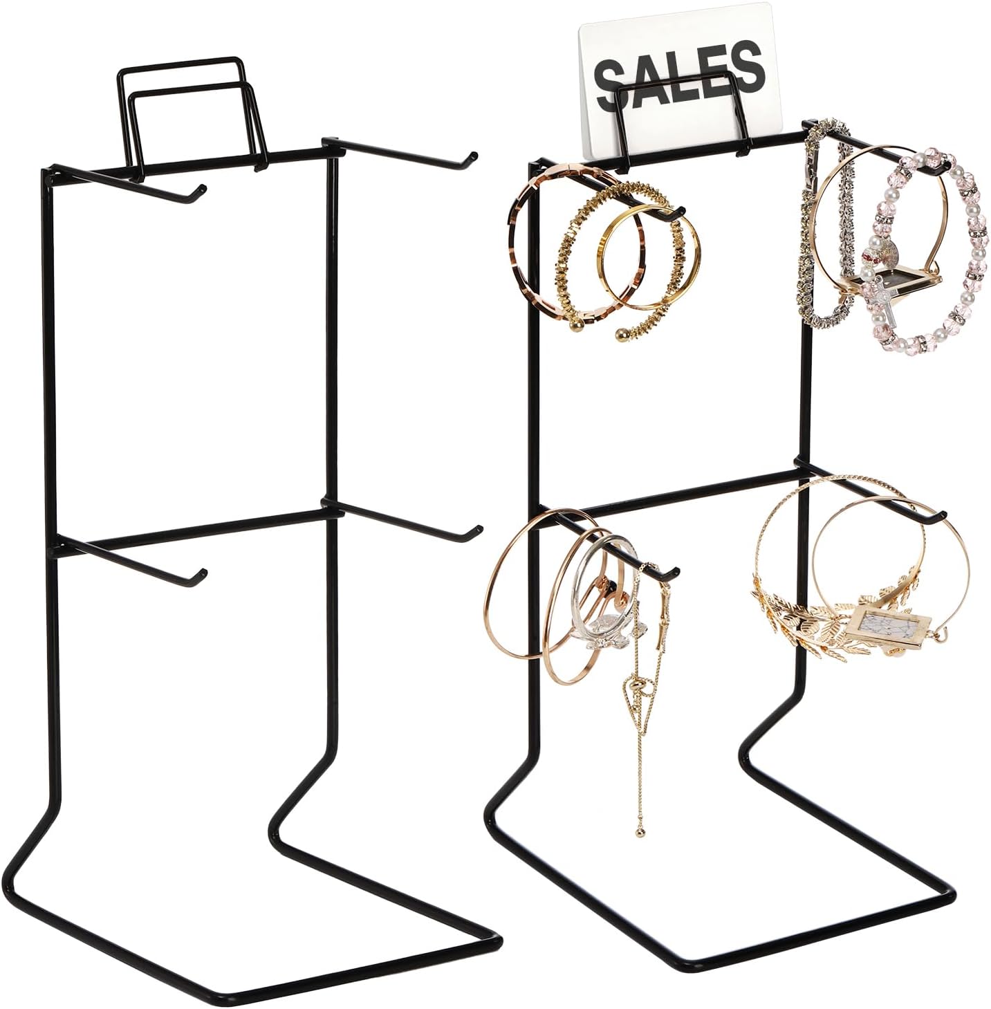 Amazon.com: Bekith 2 Pcs Key Chain Counter Display Rack, 2 Tier ...