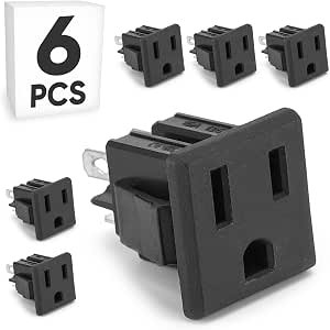 Amazon.com: 3 Pins US Power Socket Plug Panel AC 15A 125V Panel Mount ...