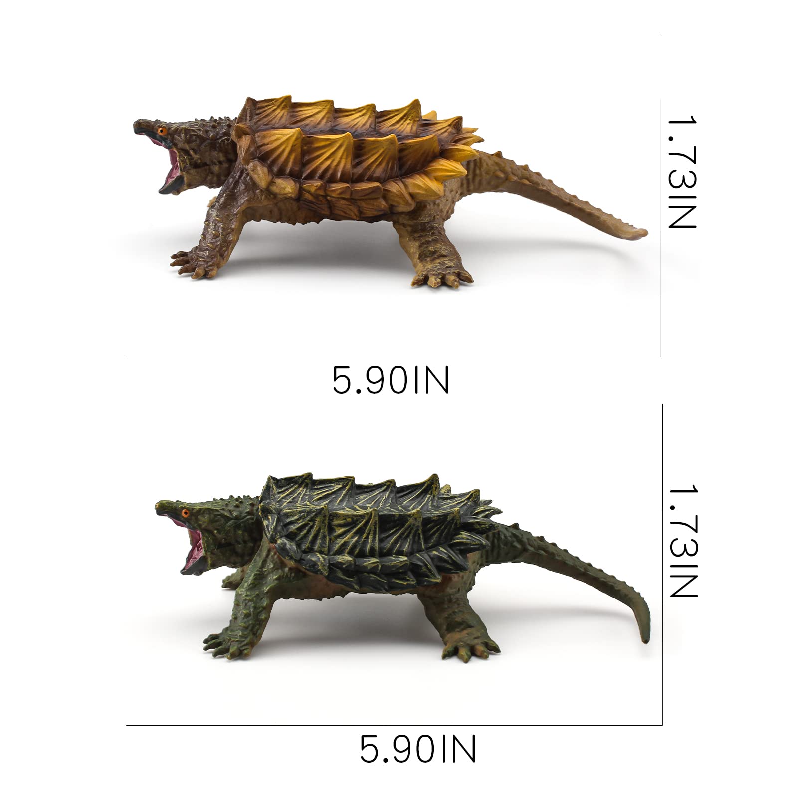 Snapklik.com : Snapping Turtle Model 2pcs Turtle Figure Wild Life ...