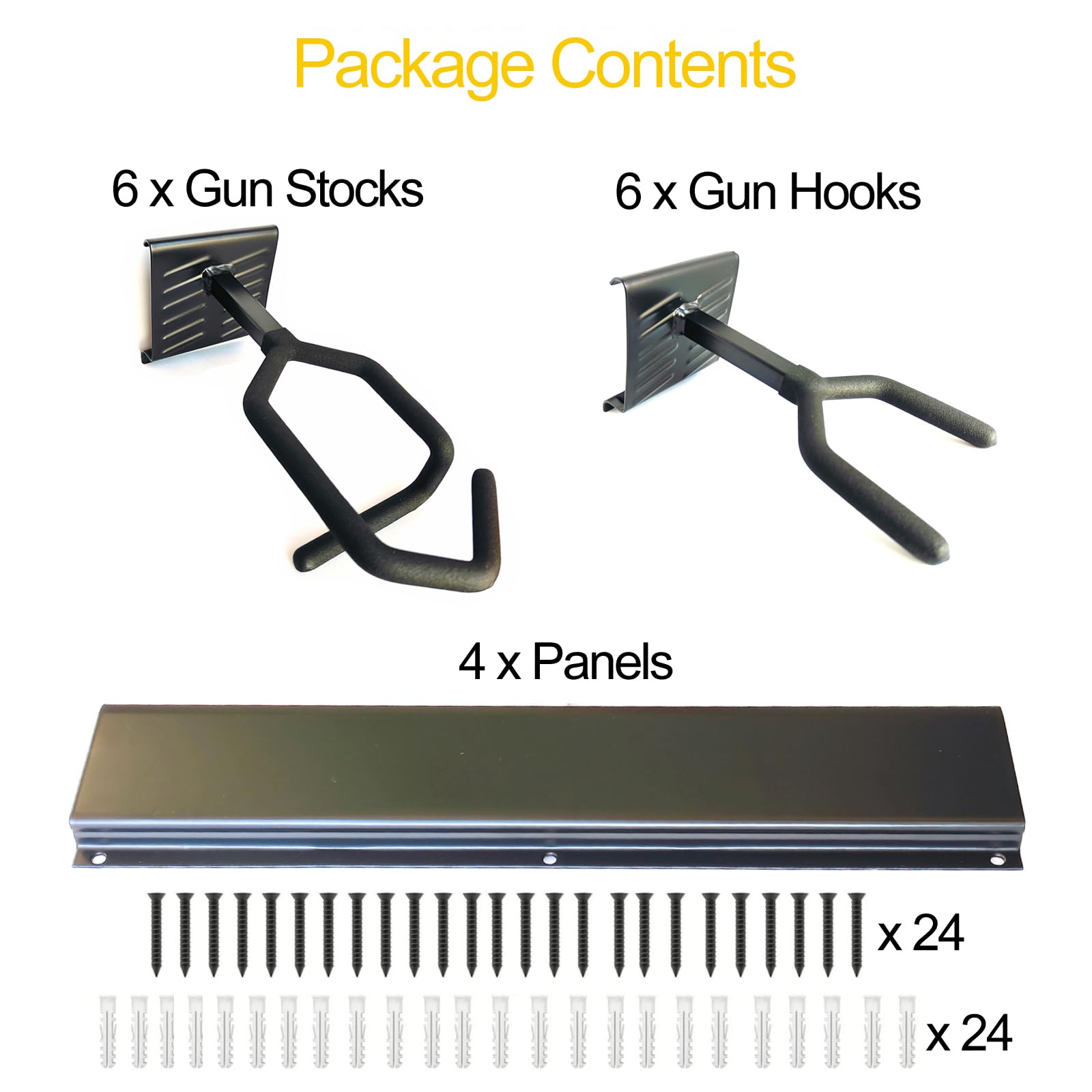 Snapklik.com : Gun Rack Wall Mount, Upgrade 6 Slots Gun Storage, Indoor ...