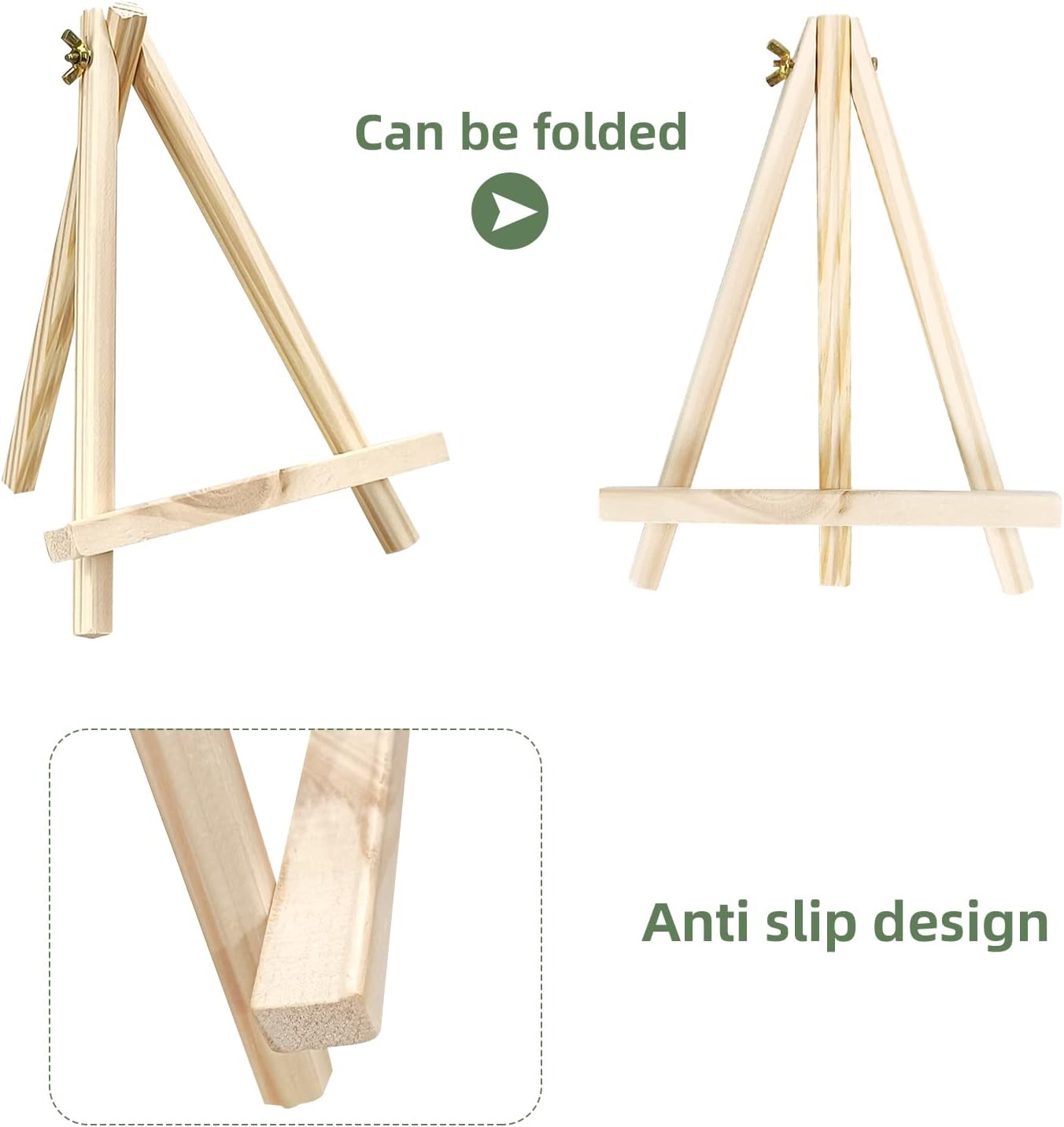 Caballetes de mesa de madera de 9 pulgadas para pintar lienzo, juego de ...