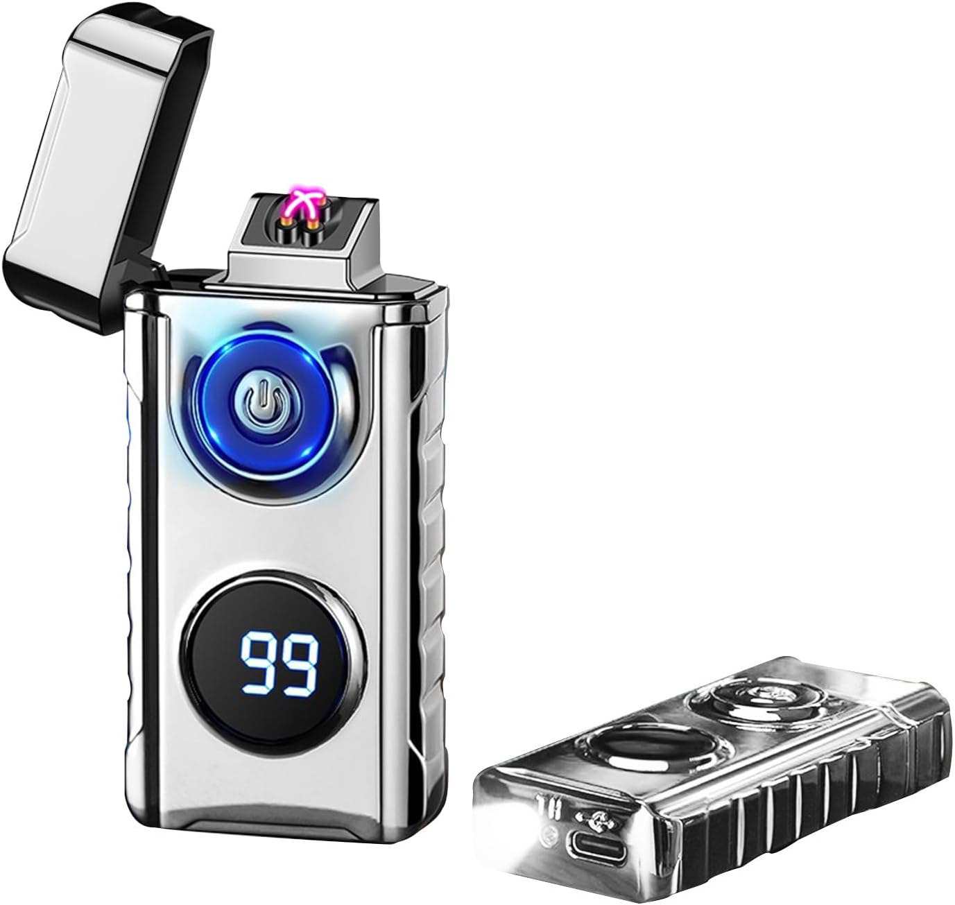 Amazon.com: TIKIUKI Electric Lighter Rechargeable Dual Arc Lighter ...