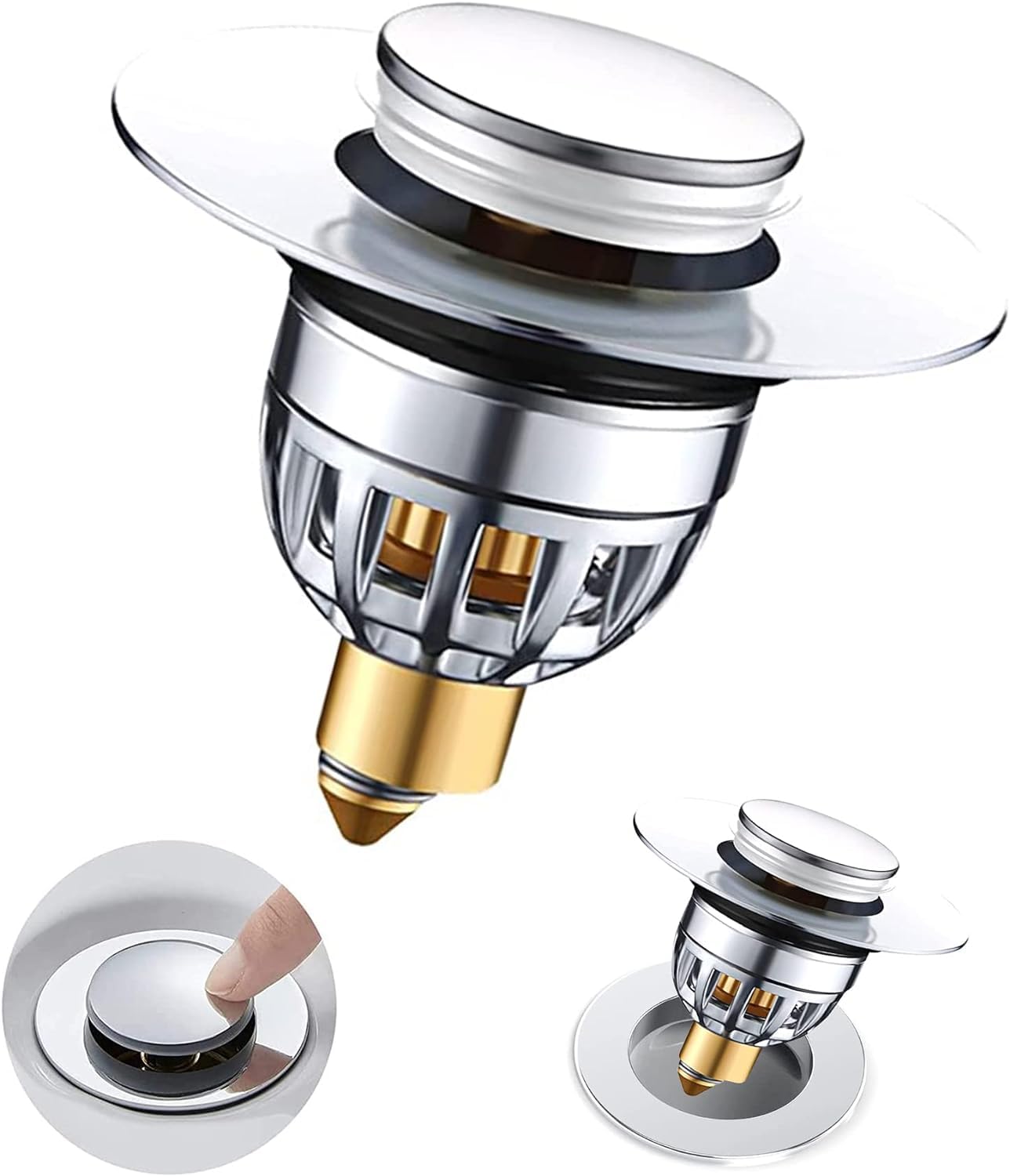 Sink Plug,42MM-52MMUniversal Bathroom Pop Up Wash Basin Plug ...