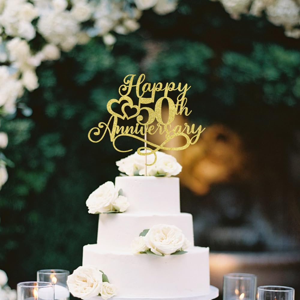 50th Anniversary Cake Toppers 50th Wedding Anniversary Personalised