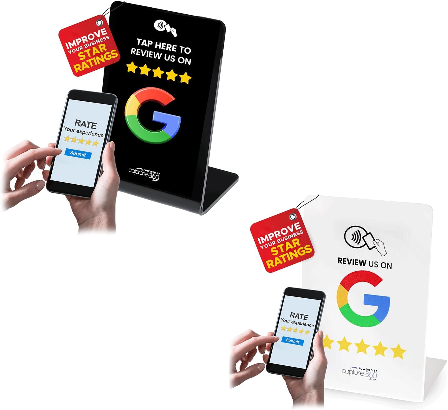 Amazon.com: NFC Digital Business Google Review Bundel Stands Feedback ...