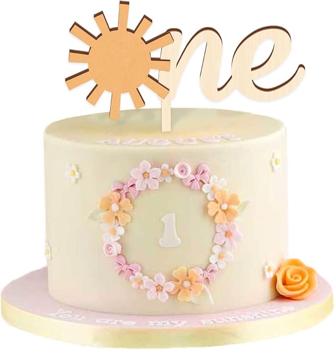 Amazon.com: Sun One Cake Topper 1st Birthday Cake Decoration, 6.4'' x 7 ...