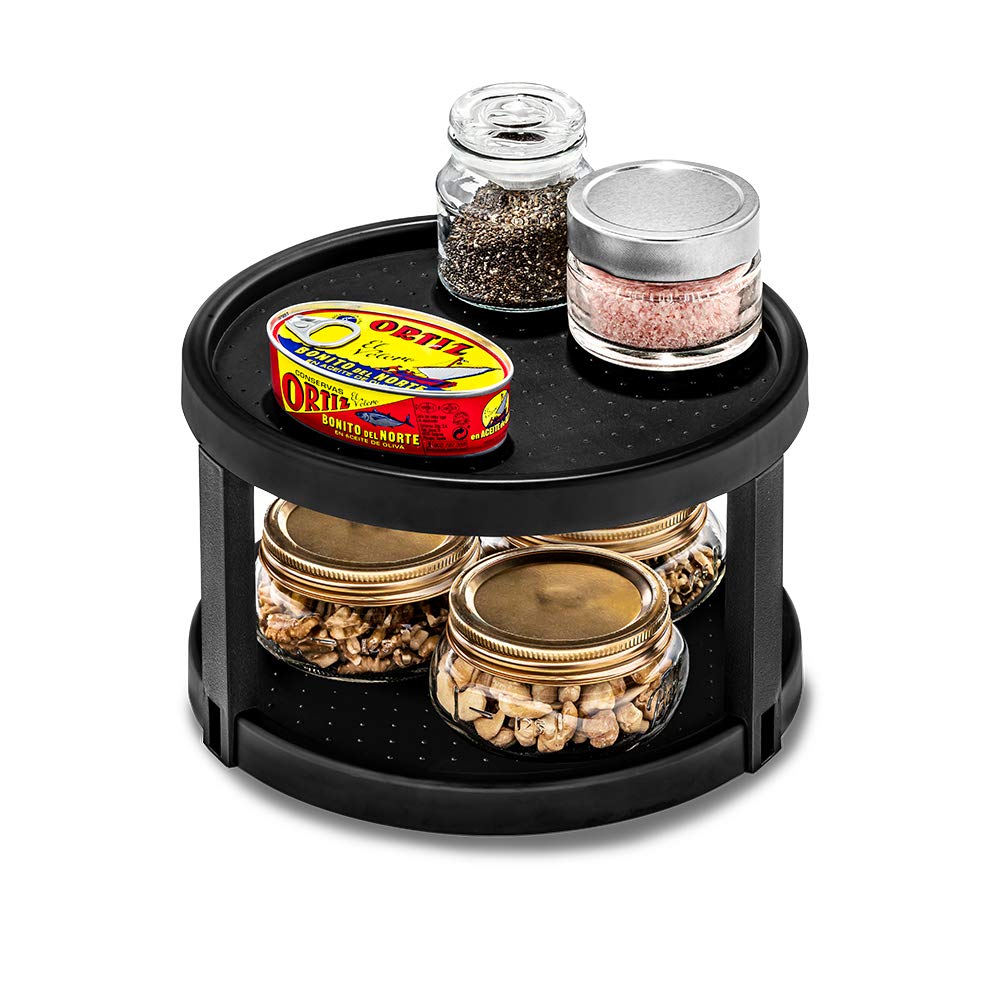 Snapklik.com : Madesmart 10" Twin Turntable-Carbon Collection Non-Slip Base