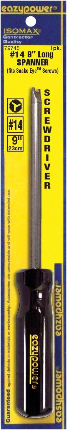 Eazypower 79745 1-Pack No-14 Spanner Security Isomax 9-Inch Screwdriver ...