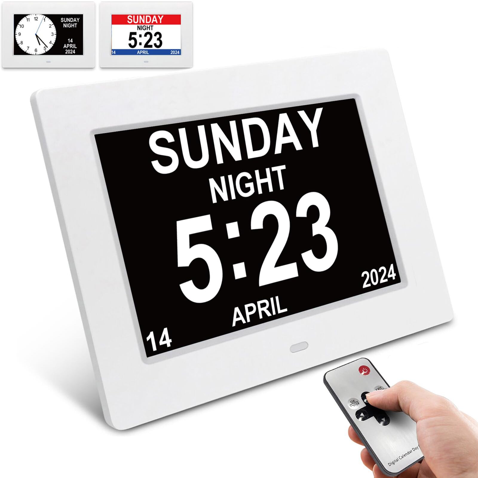 Buy SSADigital Dementia Alarm Clock for Senior, Large Digital ...