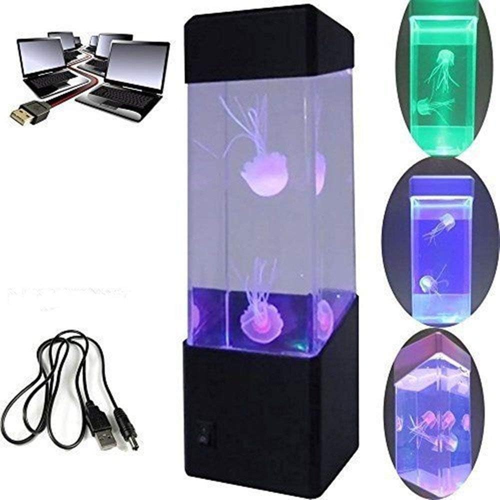 Jellyfish Lamp Electric Jellyfish Tank Aquarium - LED Fantasy Jellyfish ...