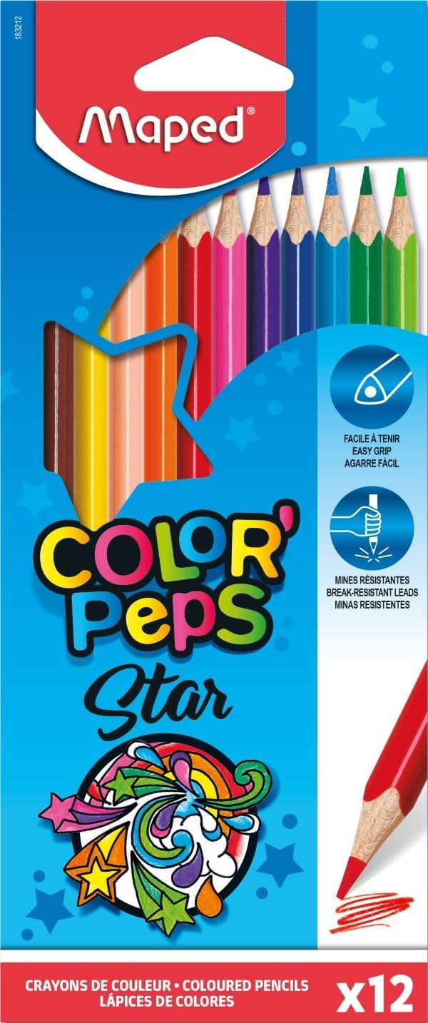 Maped Color'Peps Colouring Pencils (Pack of 12) - Multi : Amazon.co.uk ...
