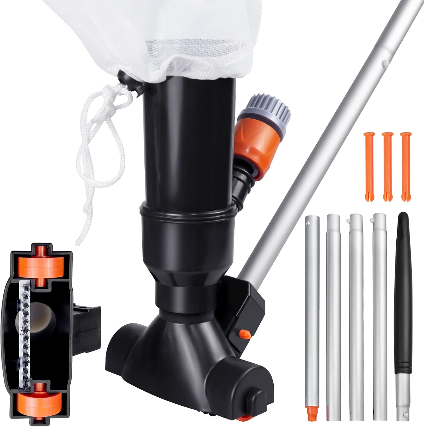 Amazon.com : Swimming Pool Jet Vacuum Cleaner Underwater with 5 Section ...