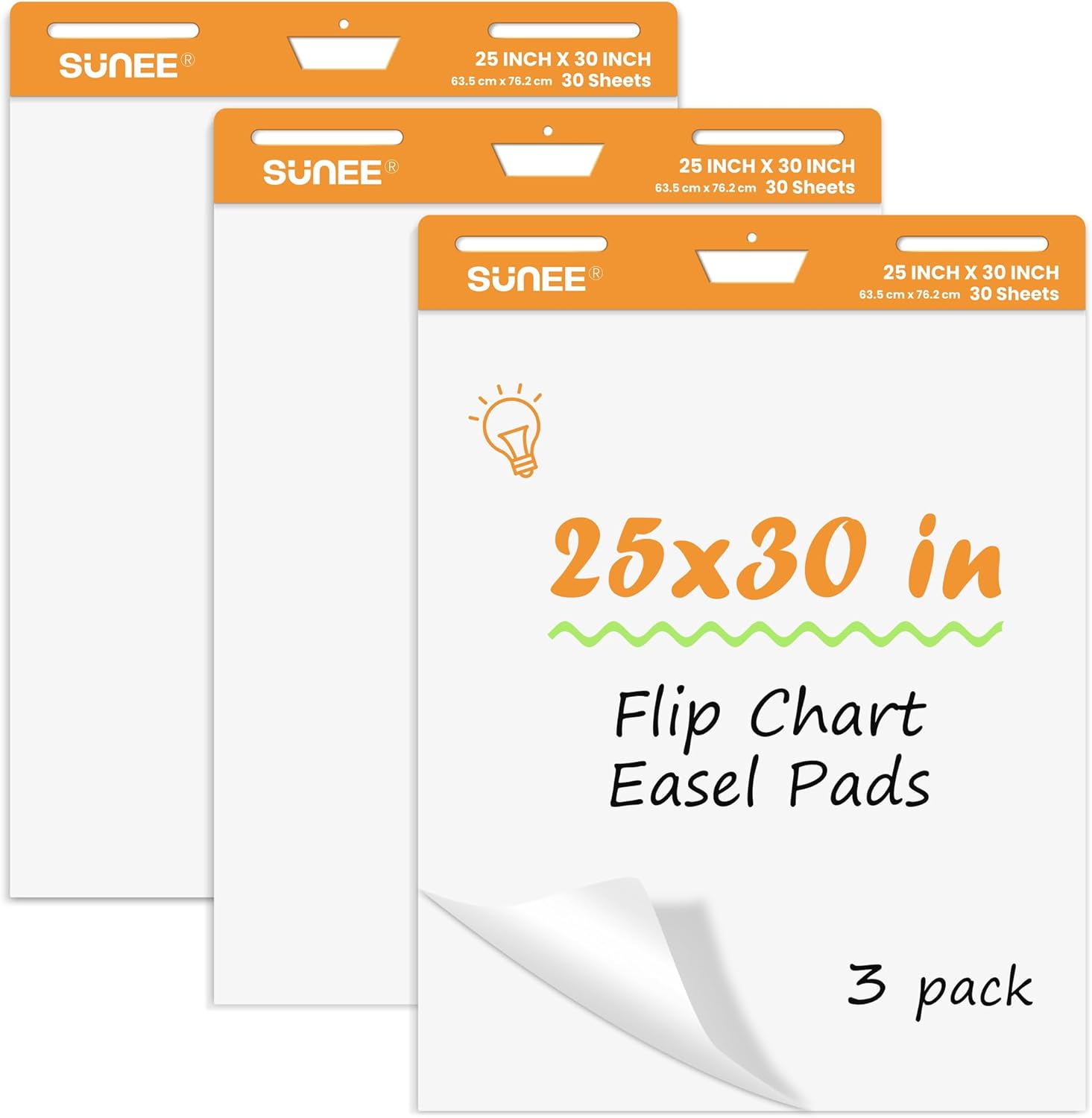 Amazon.com: SUNEE Sticky Easel Pads, 25 x 30 Inches Chart Paper, Self ...