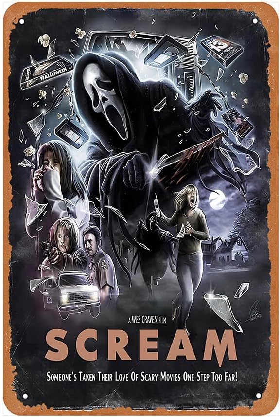 Amazon.com : Erixskop Scream Movies Poster Vintage Metal Signs for ...