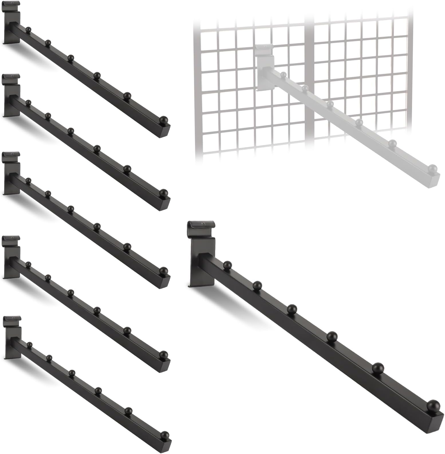 Amazon.com: 5 Pack Gridwall Waterfall Faceout with 5 Hooks Gridwall ...