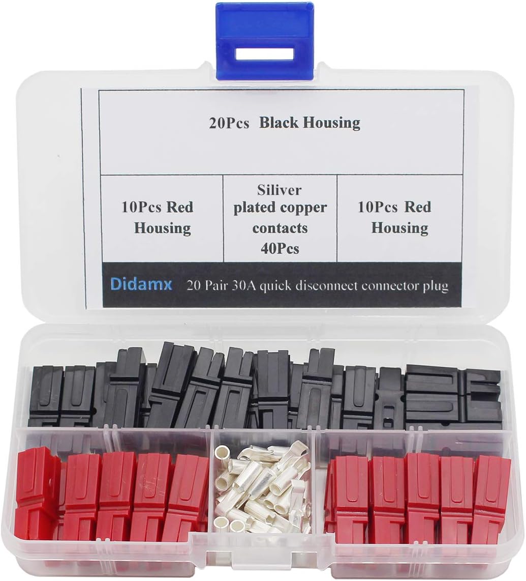 Didamx 20 Pair 30Amp Quick Disconnect Power Connector Plugs, Terminals ...