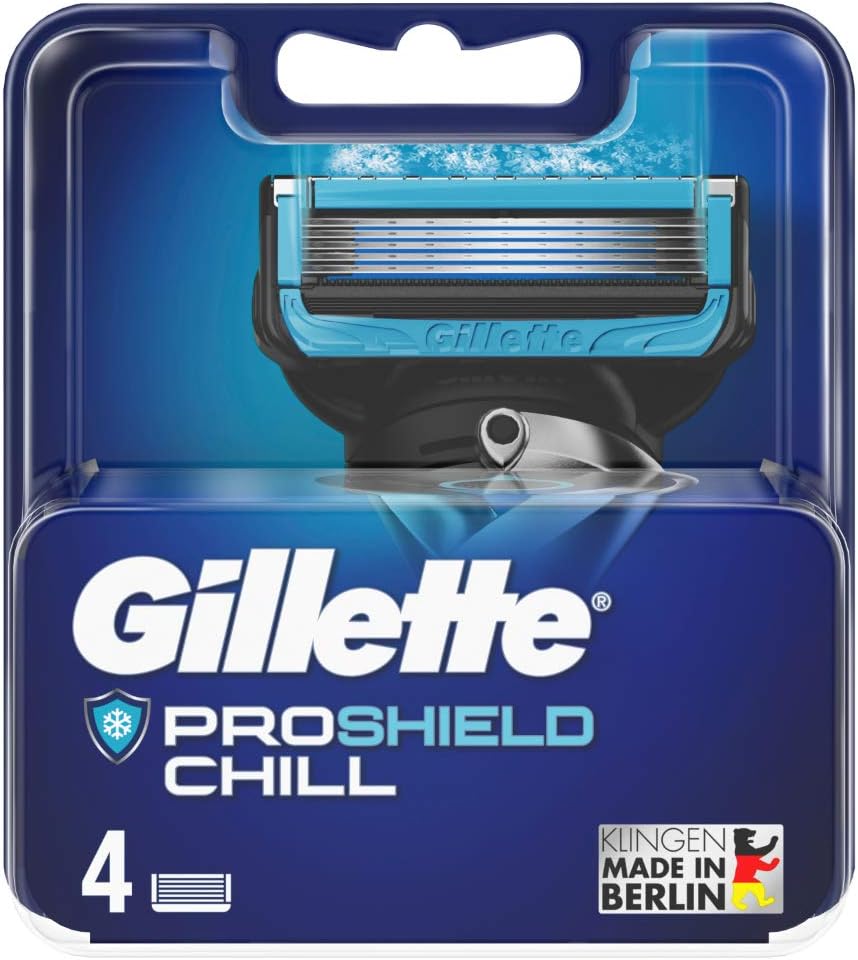 Gillette ProShield Chill Razor Blades for Men 4 Pack with 5 Anti ...