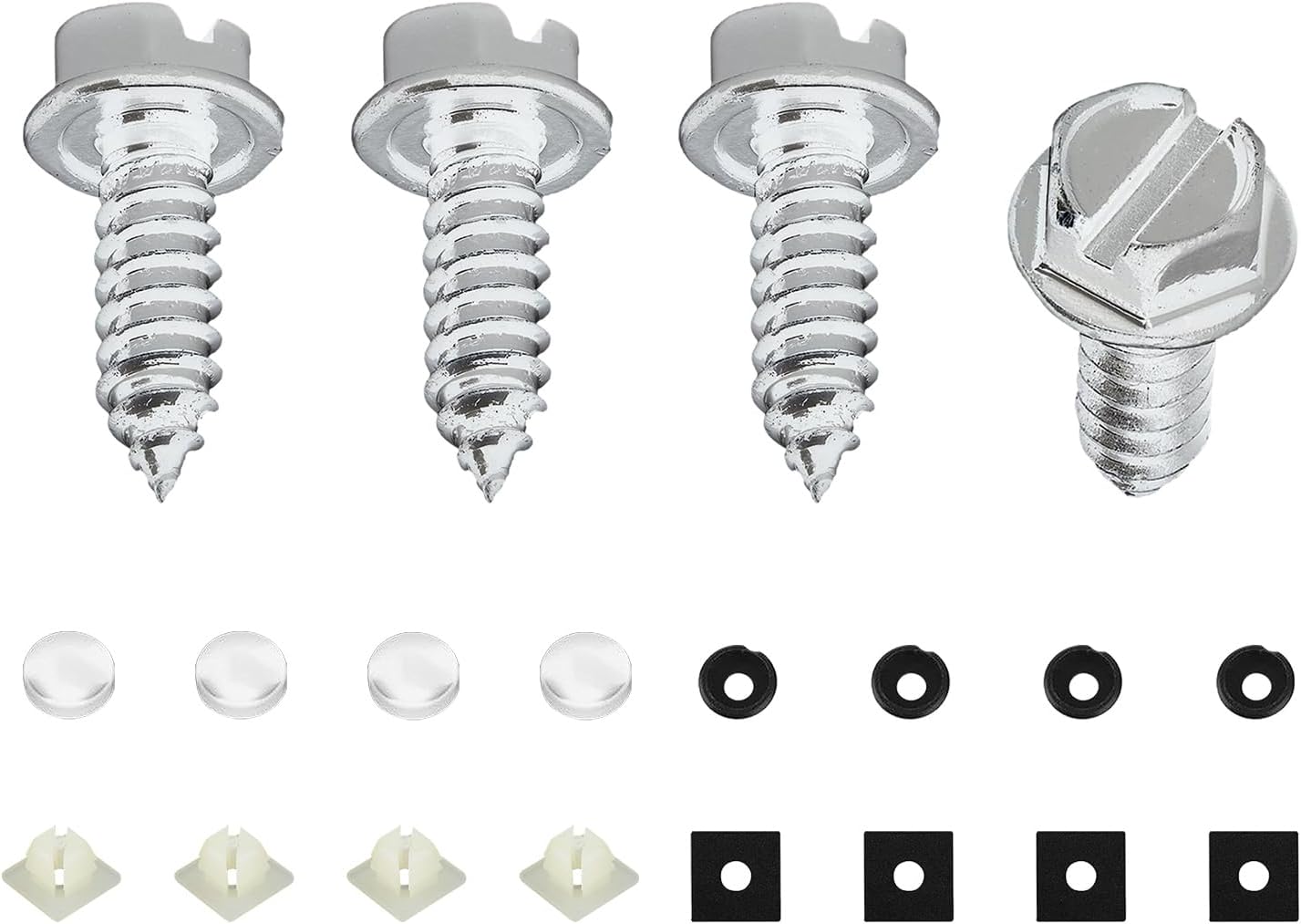 Amazon.com: Sylvil 4PCS License Plate Screw Kit, Rustproof & Anti ...