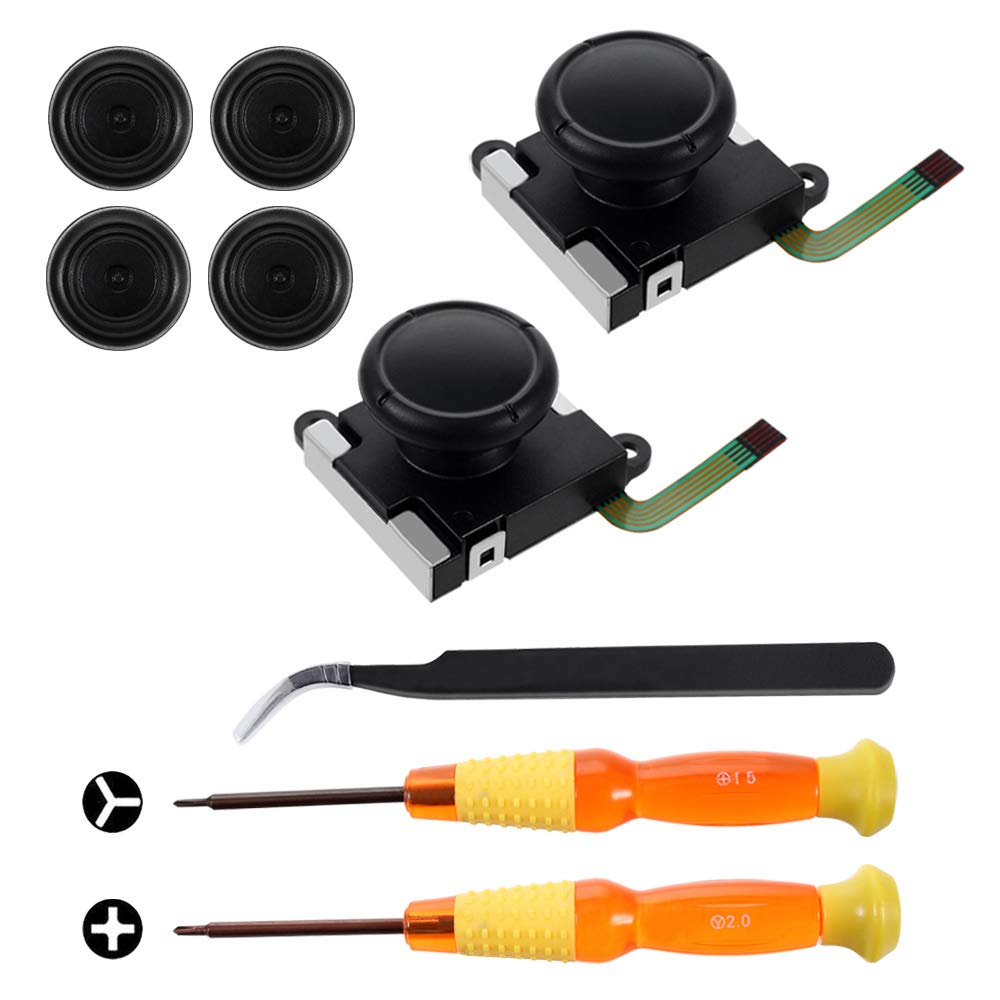 Amazon.com: 2 Pack Analog 3D Joy con Joystick Replacement for Nintendo ...