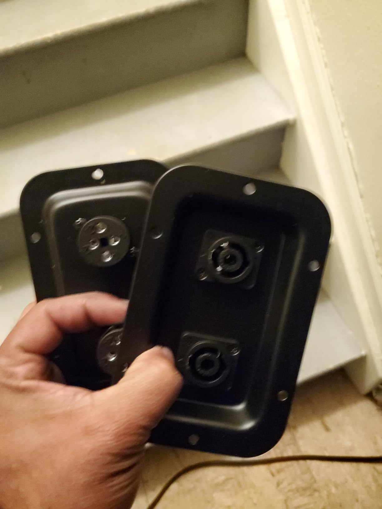 Amazon.com: LASE (2) Two Jack Plates w/Neutrik NL4MP-ST Dual SpeakON w ...