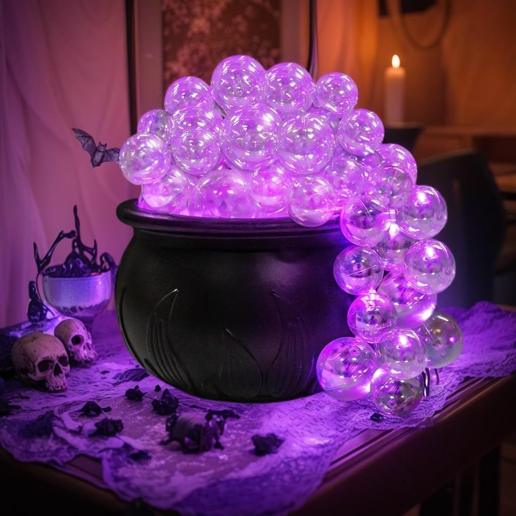 Jkwiwe Halloween Decorations Indoor DIY Bubbling Cauldron Set Black ...