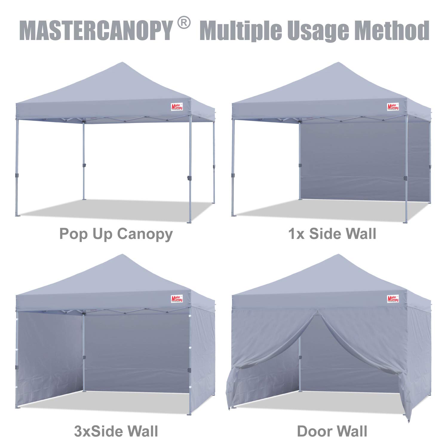 MASTERCANOPY Durable Pop-up Canopy Tent 12x12 Heavy Duty Instant Canopy ...