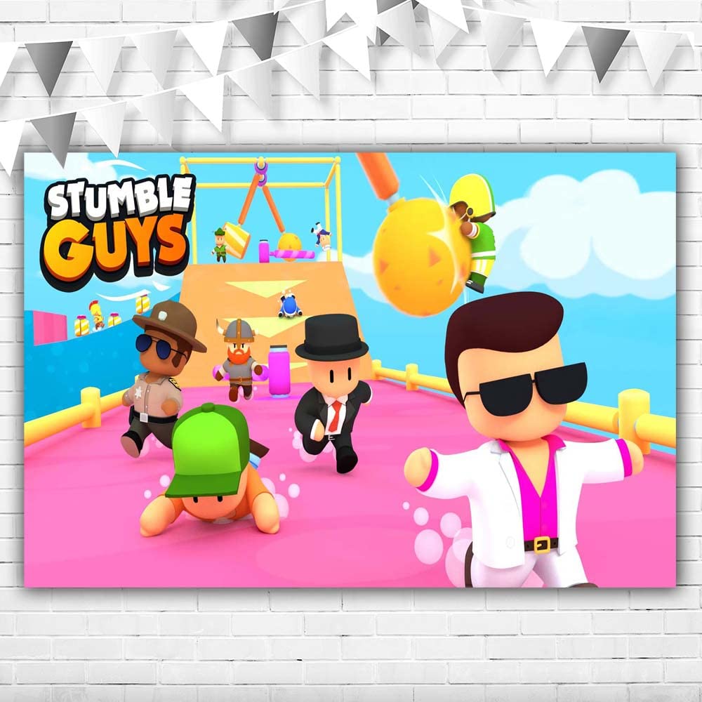 Stumble Guys Backdrop 5x3ft Vinyl Stumble Guys Party Supplies Birthday ...