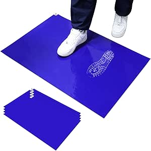 150 Sheets 24" x 36" Sticky Mat, Adhesive Tacky Mat, Capture Dirt and ...