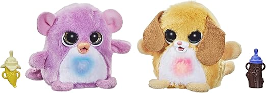 Amazon.com: FurReal Fuzzalots Puppy and Monkey Color Change Interactive ...