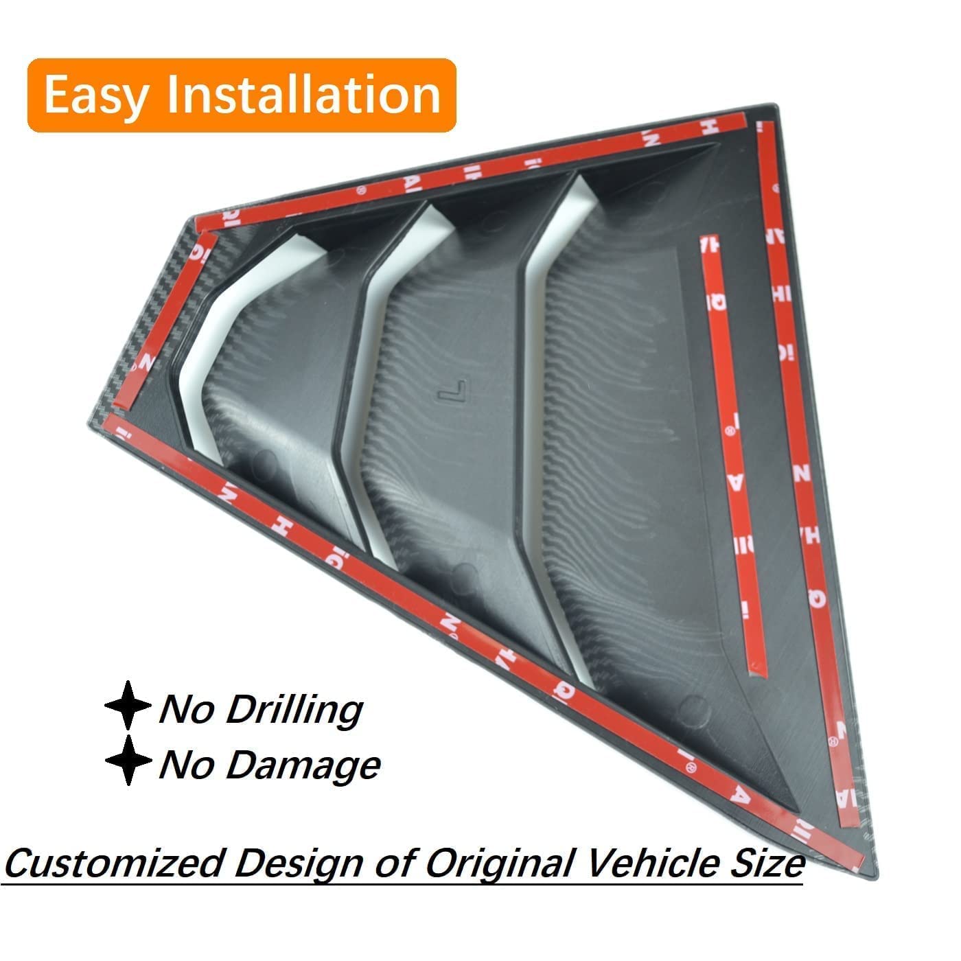 for Nissan Altima 2019-2023 Rear Side Window Louvers,Racing Style ...