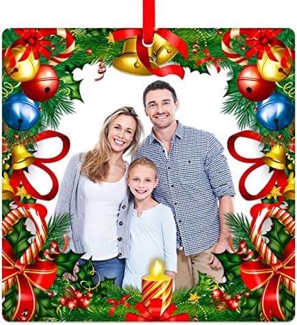 Amazon.com - Yalikop 16 Pcs Christmas Photo Frame Ornaments - Wooden ...