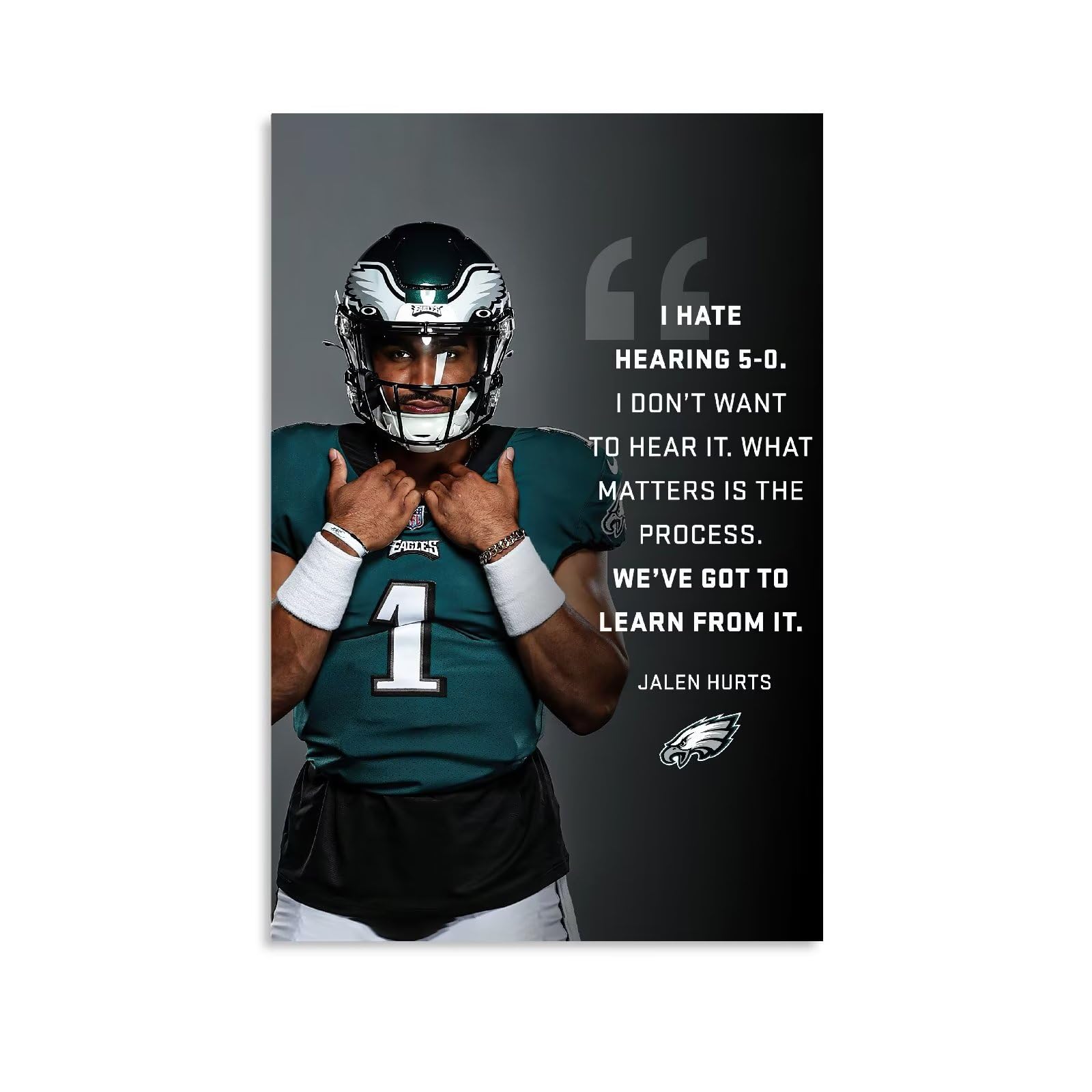 Amazon.com: WYOERN Football Jalen Star Hurts Poster 12x18inches ...