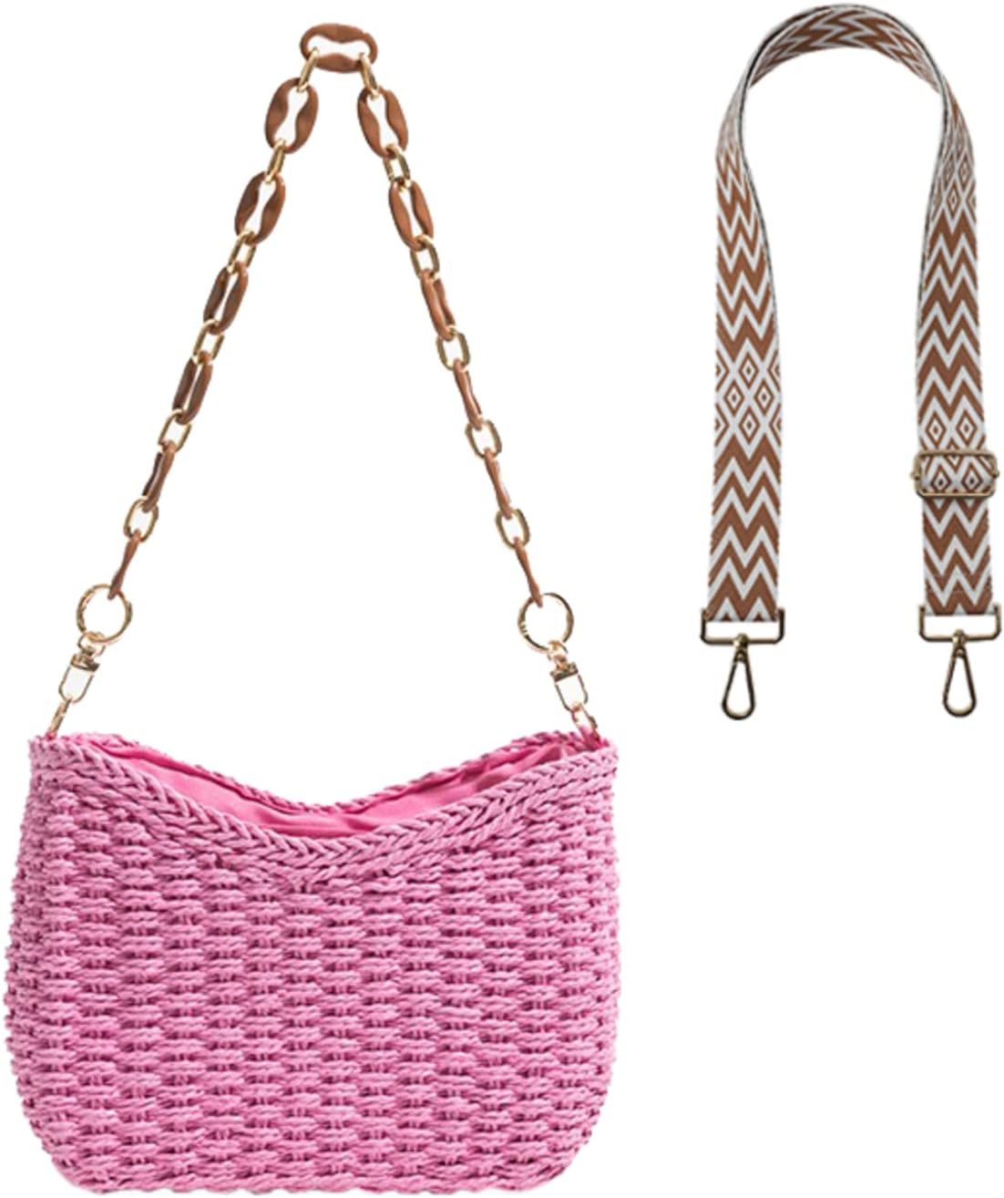 Xixioooo Summer Straw Bag Straw Woven Shoulder Bag For Women Beach ...