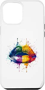 Amazon.com: iPhone 14 Plus LGBT Watercolor Lips Rainbow Flag LGBT Pride ...