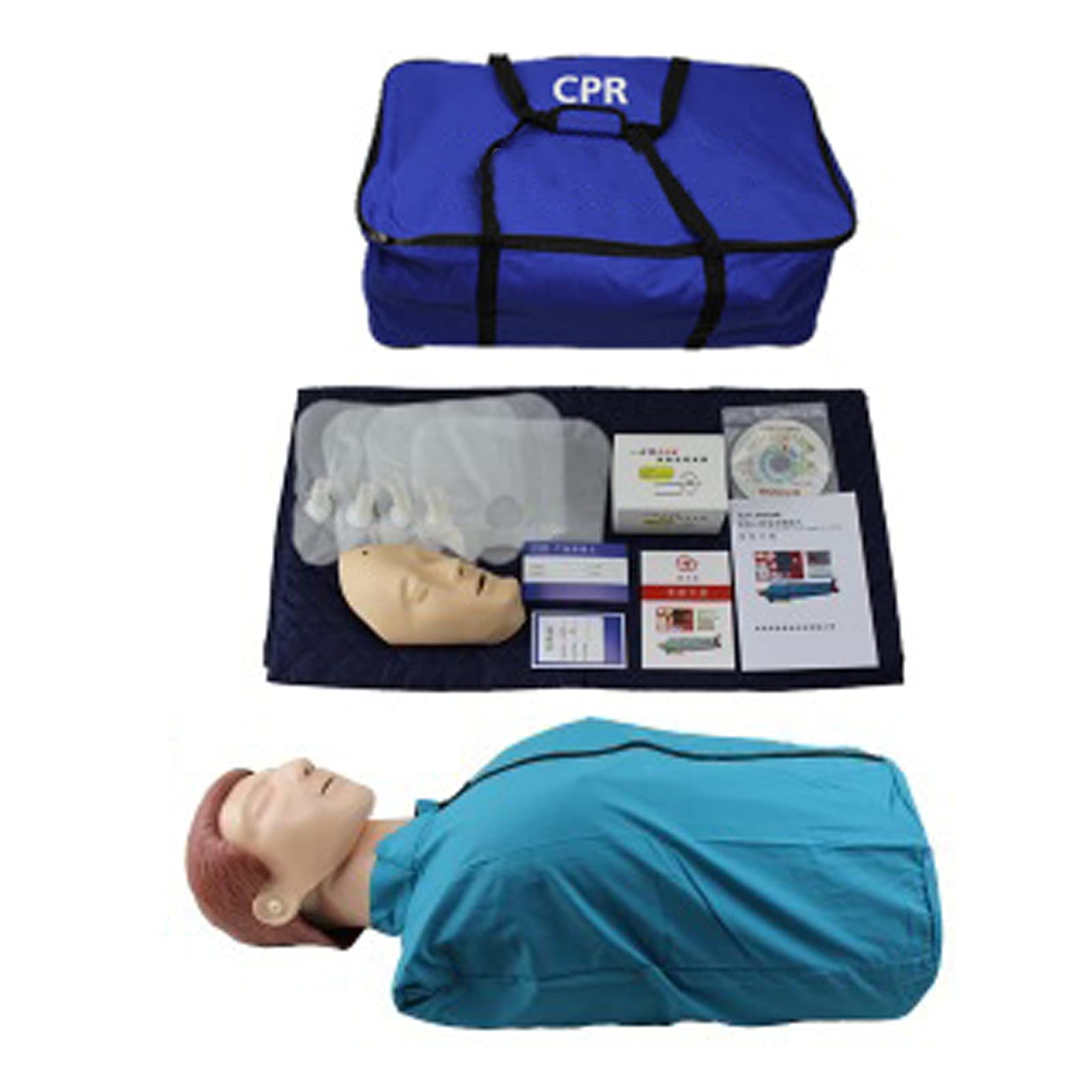 Buy GXGX CPR Manikin Cardiopulmonary Resuscitation Simulator Half Body ...
