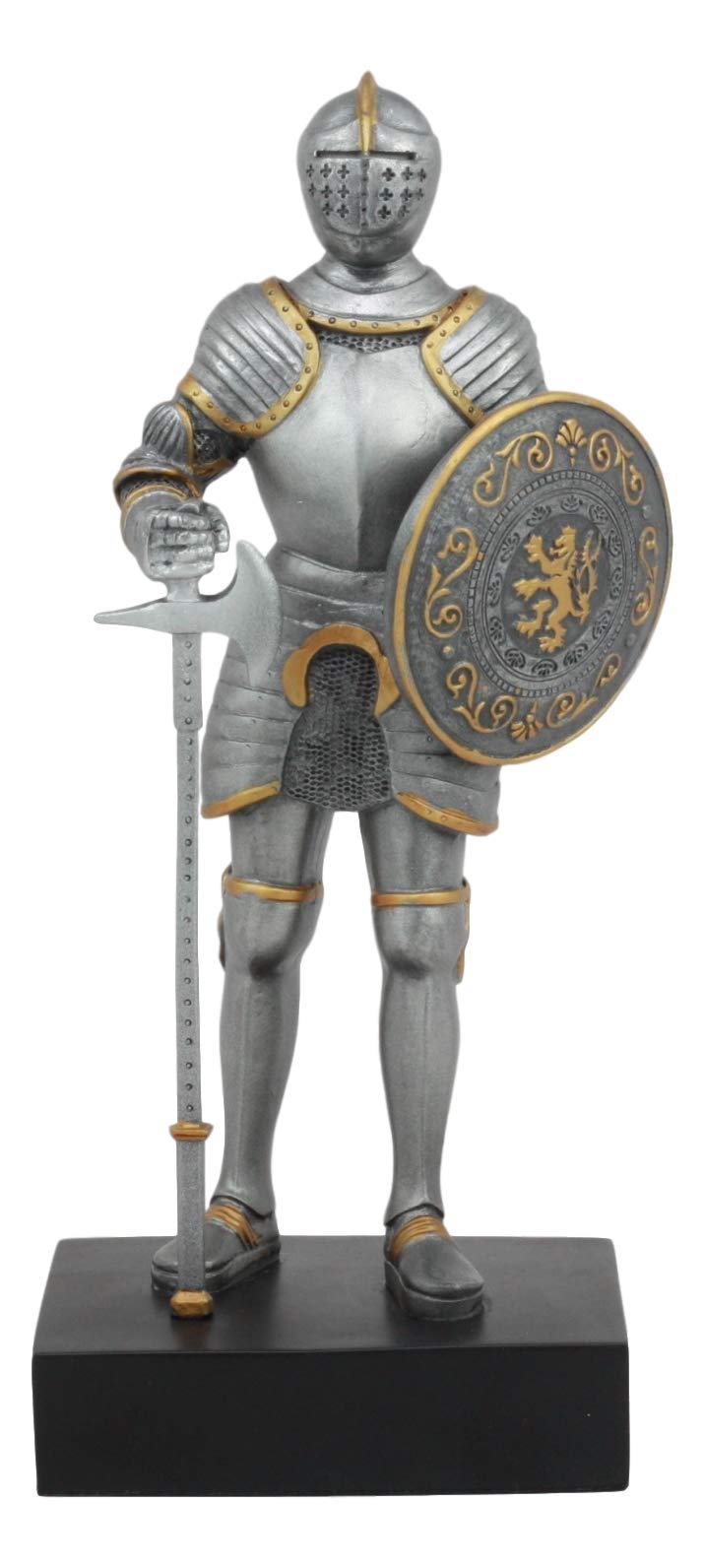 Buy Ebros Medieval Armory Valiant Knight with Axe and Round Shield ...