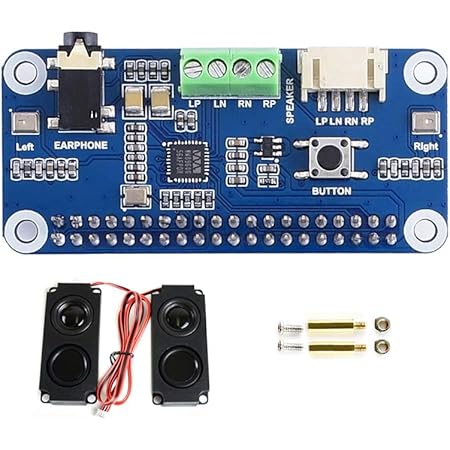 Amazon.com: WM8960 Audio HAT Module for Raspberry Pi 4B/3B+/3B/2B/B+/A+ ...