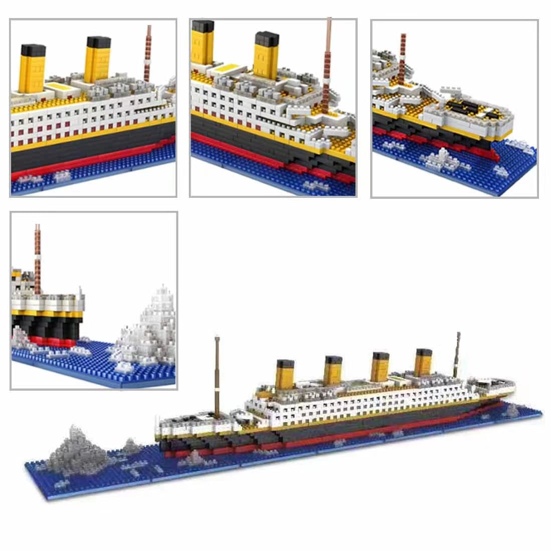 Spiderman Lego Sets 1860Pcs Mini Bricks Model Titanic Cruise Ship Model ...
