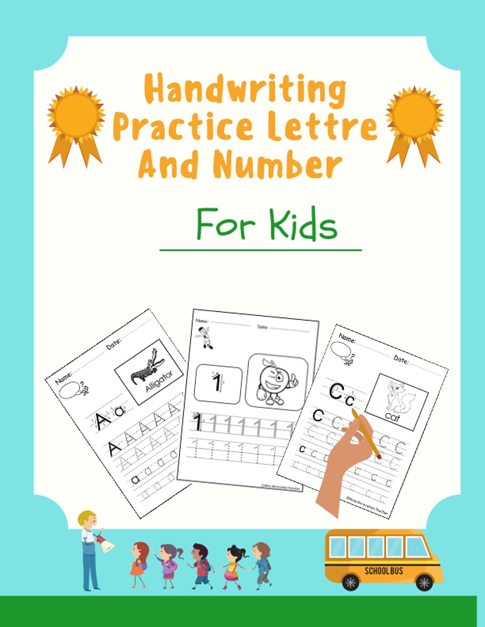 Buy Handwriting Practice Lettre And Number For Kids: board for cursive ...