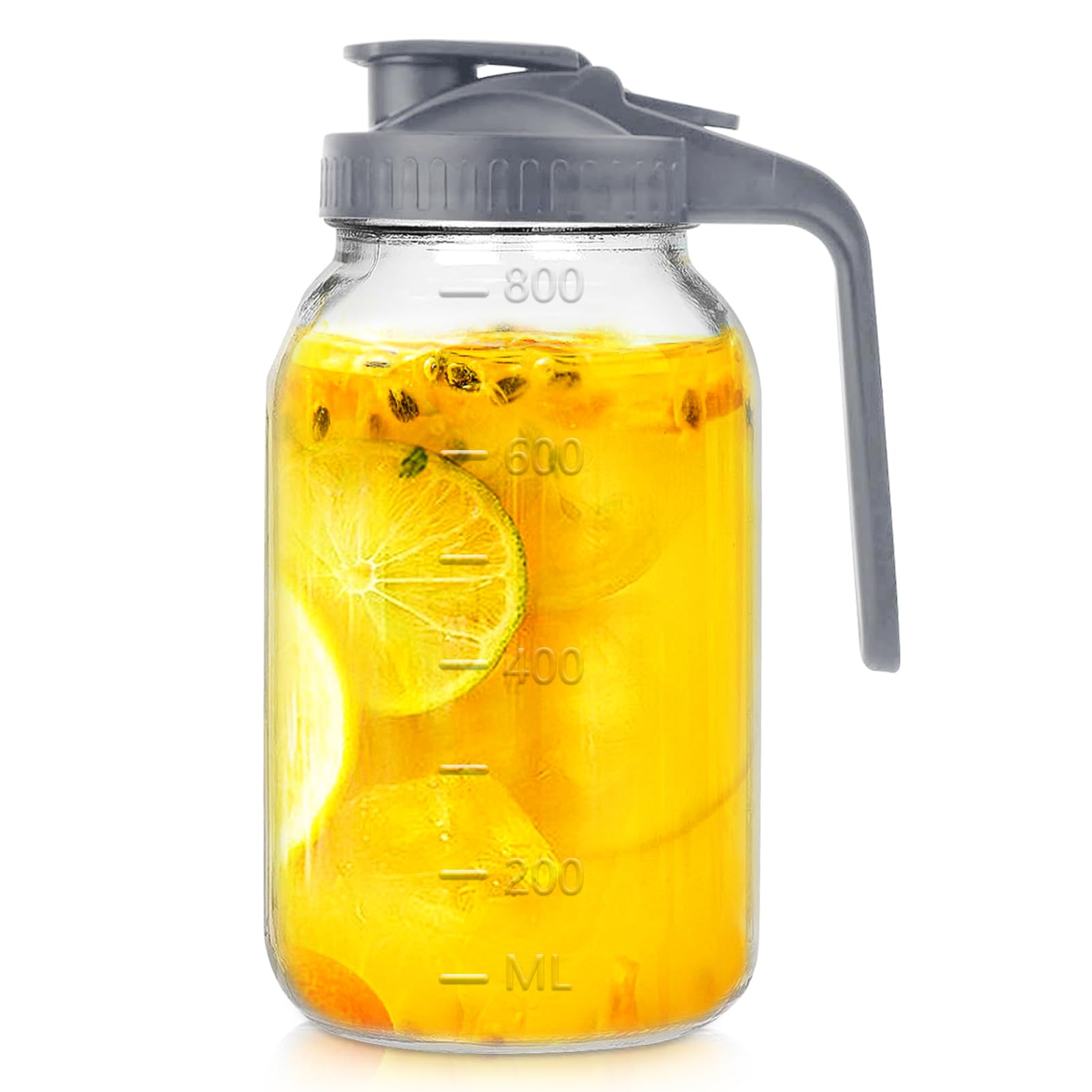 Amazon.com: WEILAIDI 32 oz Glass Pitcher with Lid, 1 Quart Breastmilk ...