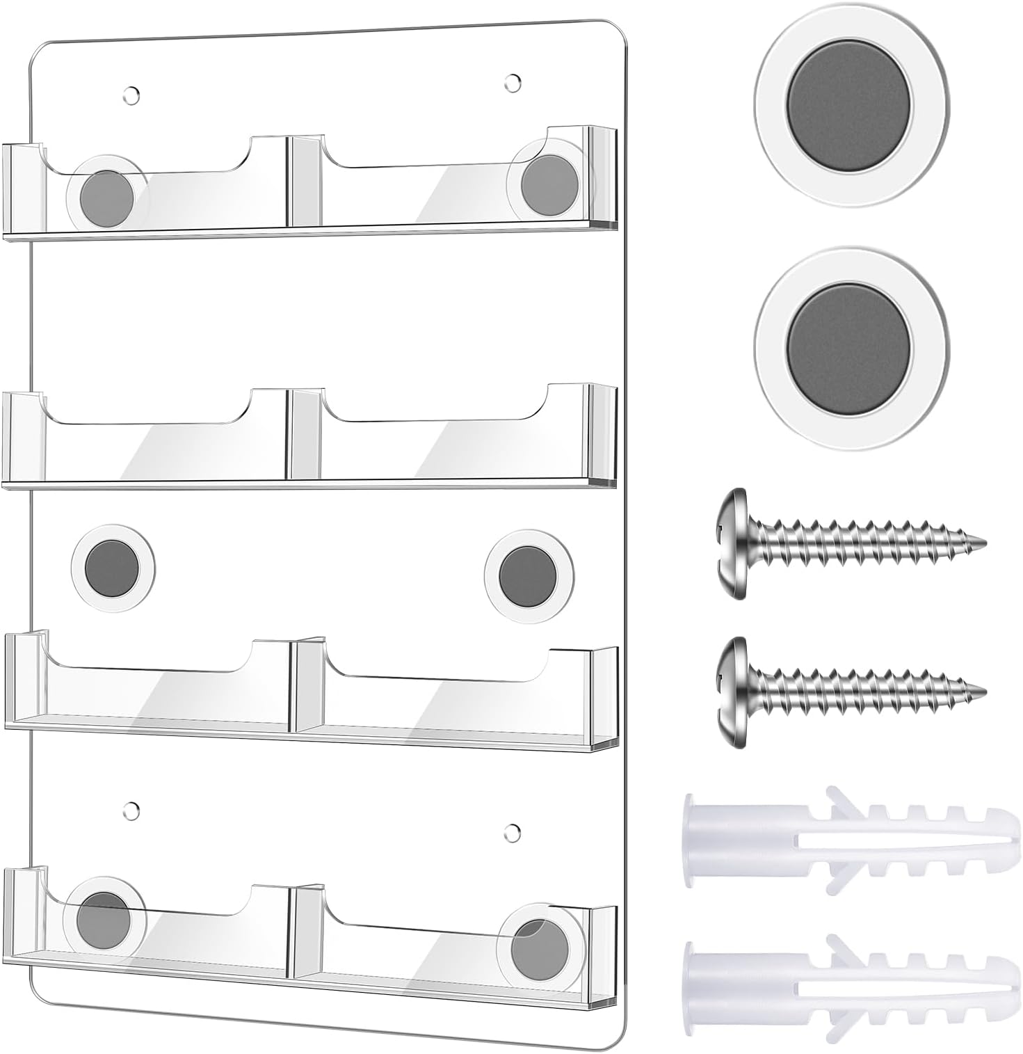 Amazon.com : RattanView 8 Pocket Magnetic Business Card Holder Wall ...
