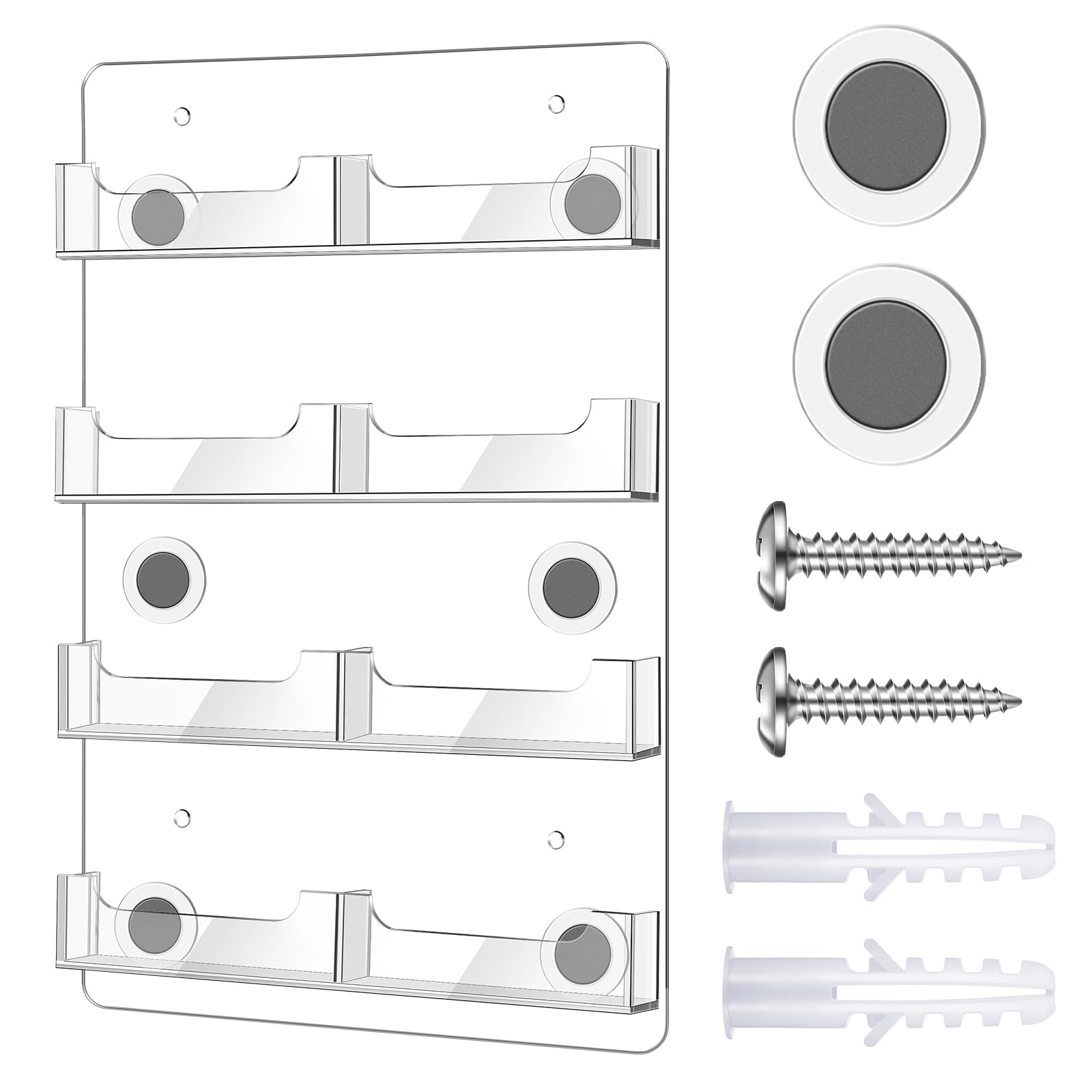 Amazon.com : RattanView 8 Pocket Magnetic Business Card Holder Wall ...