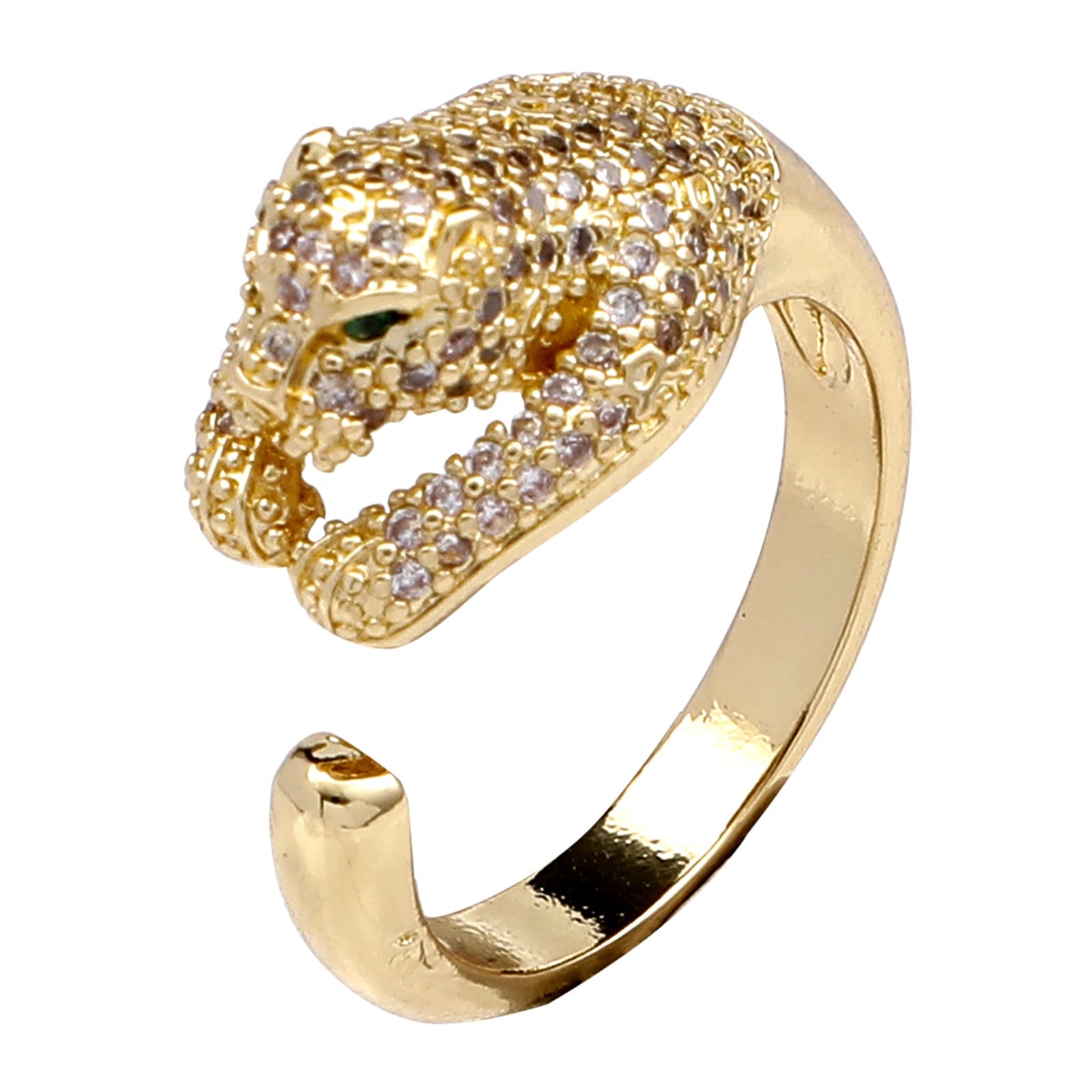 Amazon.com: Hofar Leopard Ring for Men Women, Cubic Zirconia Opening ...