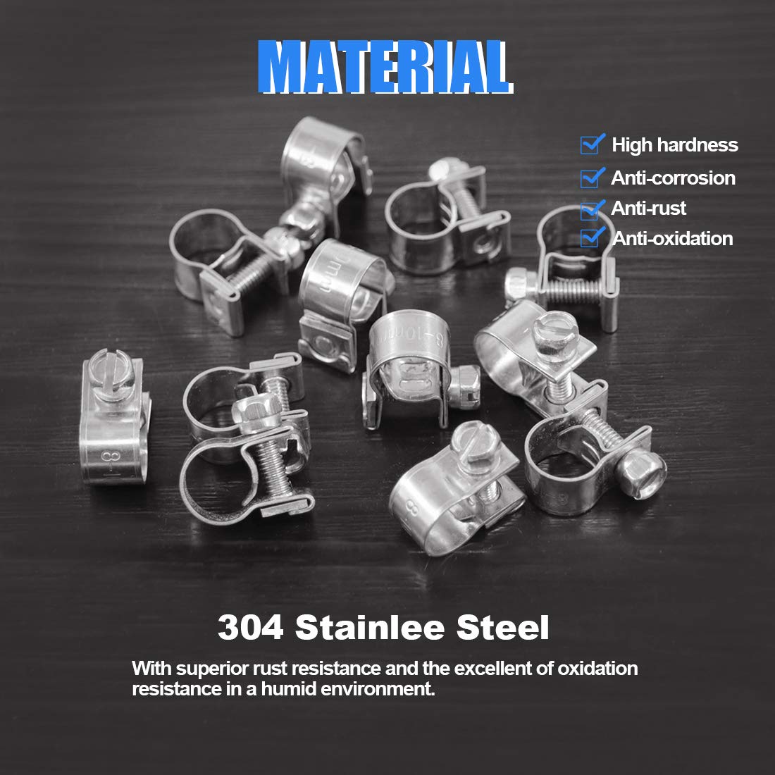 Snapklik.com : Glarks 12Pcs Stainless Steel Mini Fuel Injection Hose ...